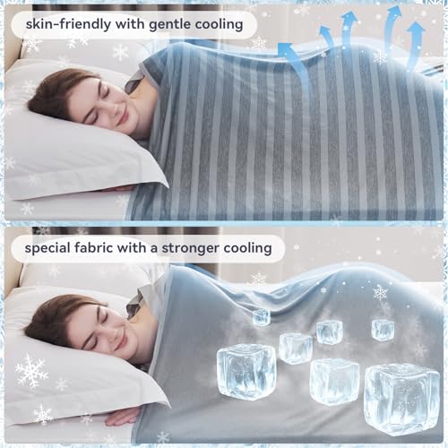 Guohaoi Cooling Blanket (90"x90"Queen Size) for Hot Sleepers and Night Sweats,100% Oeko-Tex Certified,Arc-Chill Q-Max >0.5 Cool Fiber,Ultra Cold Breathable,Comfortable,All-Season.