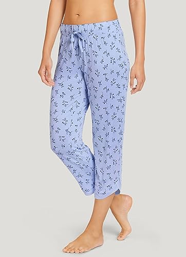 Jockey Women's Sleepwear Cooling Comfort Tapered Capri, Faint Floral, M
