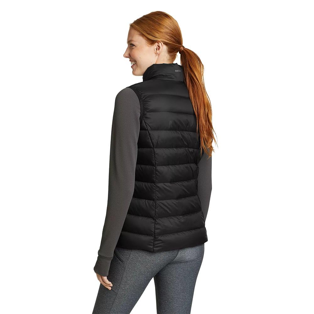 Eddie Bauer Women's CirrusLite Down Vest, Black Recycled, Medium