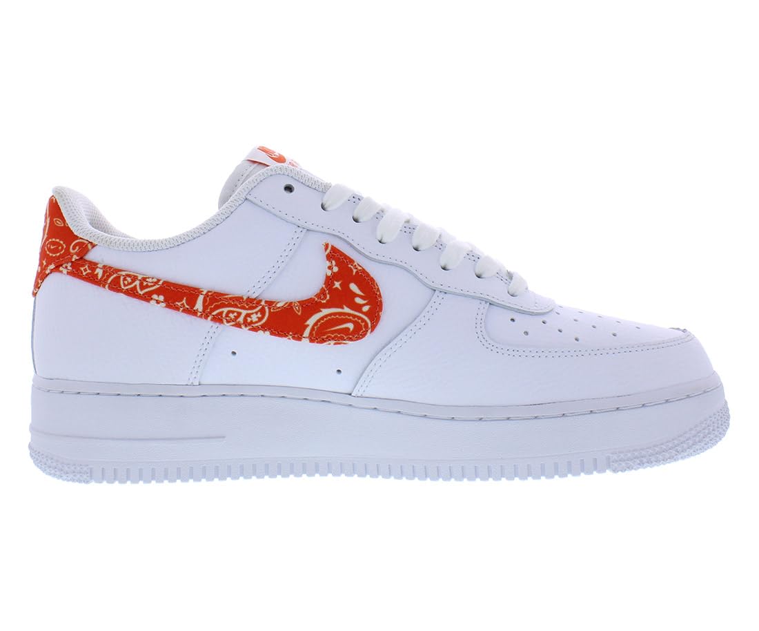 Nike Women's Air Force 1 Low Shoe, White/Rush Orange-white, 7.5