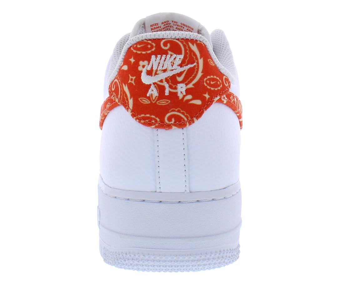 Nike Women's Air Force 1 Low Shoe, White/Rush Orange-white, 7.5