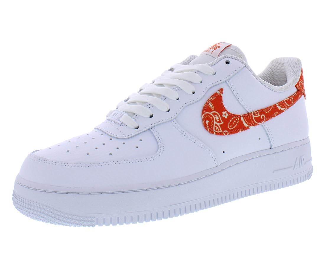 Nike Women's Air Force 1 Low Shoe, White/Rush Orange-white, 7.5