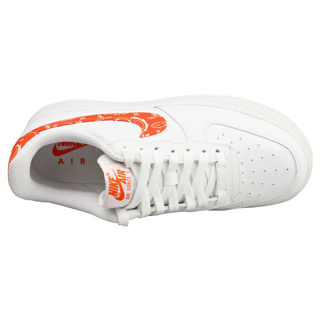 Nike Women's Air Force 1 Low Shoe, White/Rush Orange-white, 6