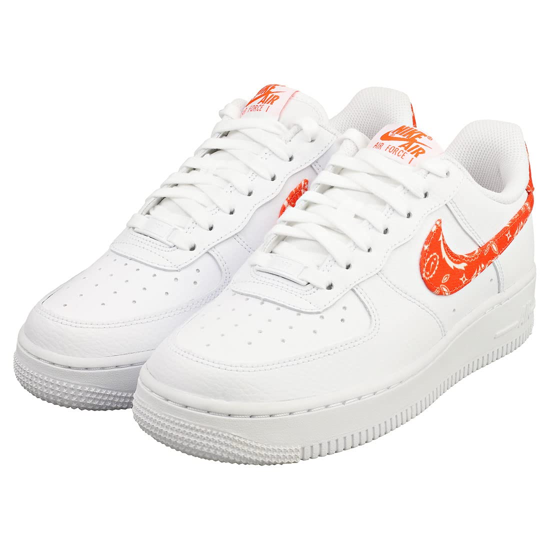 Nike Women's Air Force 1 Low Shoe, White/Rush Orange-white, 6