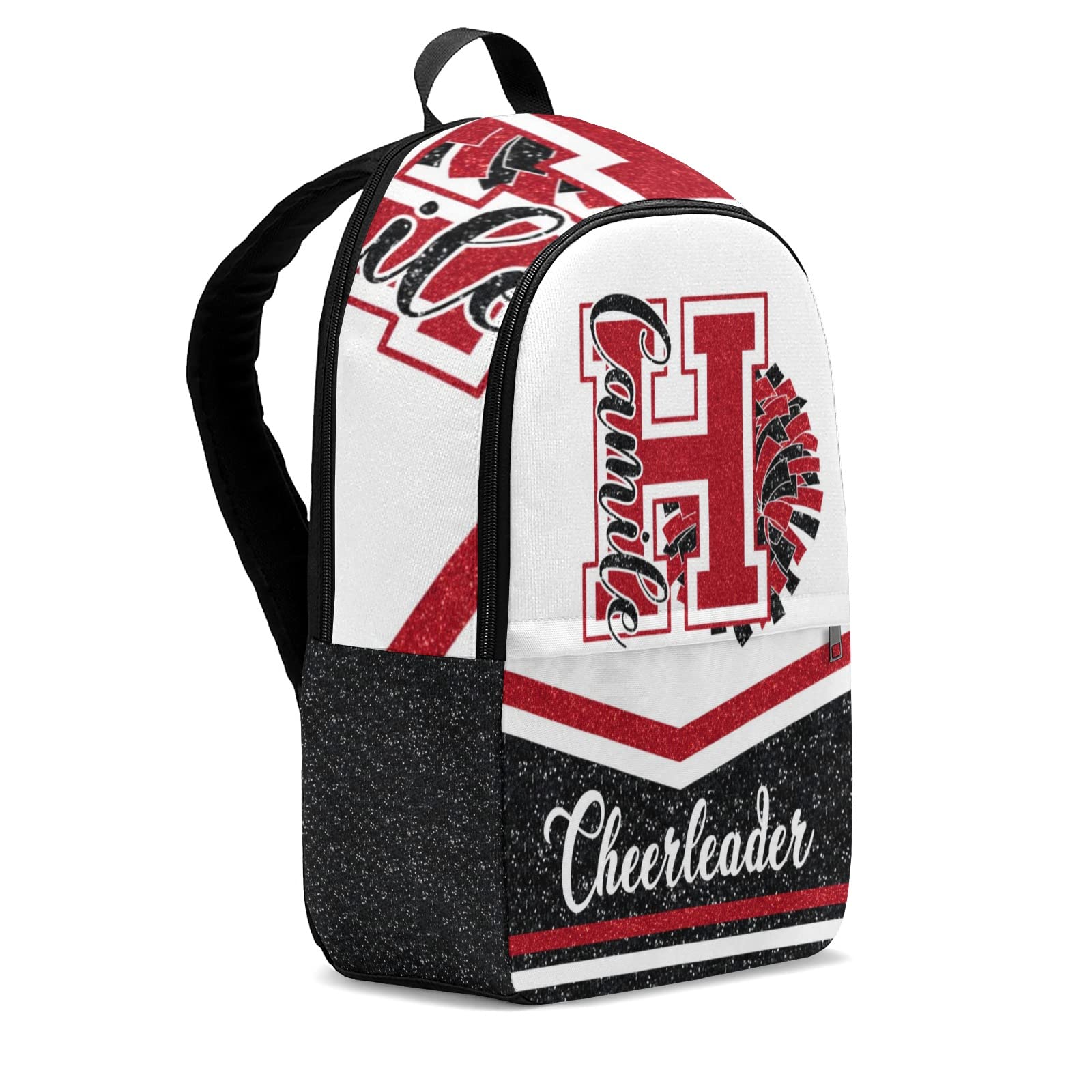 Yeshop Black Glitter Personalized Backpack for Teen Boys Girls,Custom Travel Backpack Bookbag Casual Bag Name Gift 11.8"(L) x 5.51"(W) x 17.72"(H)