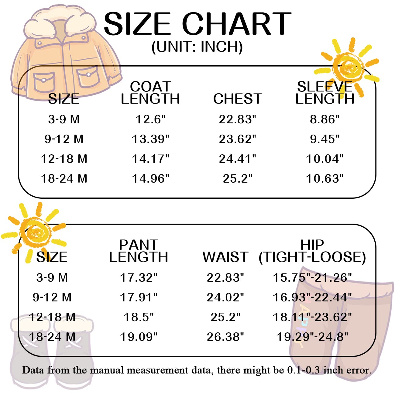 Tumaron Baby Girls Snowsuit Toddler Jacket Winter Bear Clothes Coat 12-18 Months Sweater