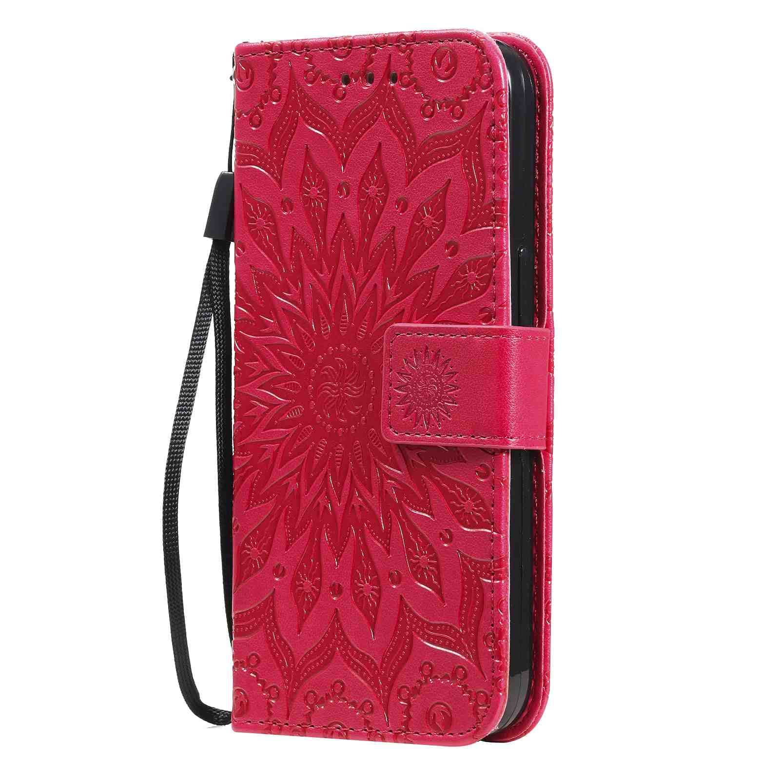 Fansipro Phone Cover Wallet Folio Case for Oppo Reno 6 PRO Plus 5G, Premium PU Leather Slim Fit Cover for Reno 6 PRO Plus 5G, 2 Card Slots, Exact Fitting, Red