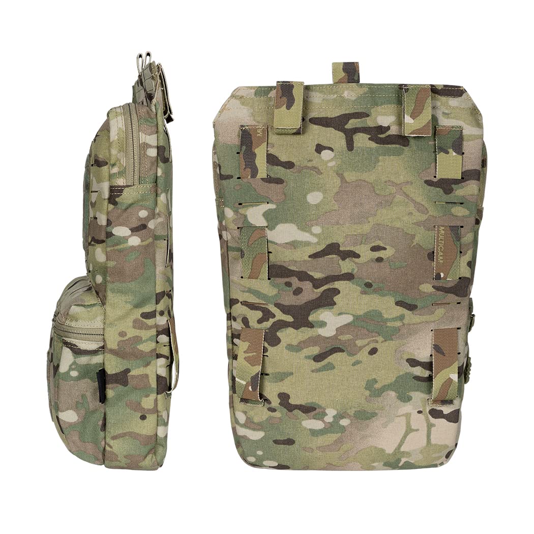 Tactical MOLLE Hydration Pack for 2L Hydration Water Bladder Hydration Bag for Tactical Backpack 500D Nylon (Multi-camo)