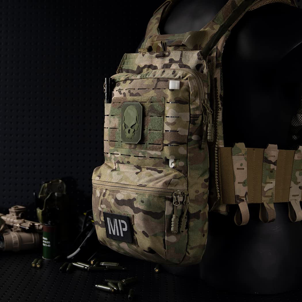 Tactical MOLLE Hydration Pack for 2L Hydration Water Bladder Hydration Bag for Tactical Backpack 500D Nylon (Multi-camo)