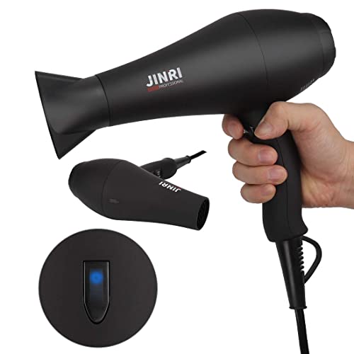 Infrared Hair Dryer, Professional Salon Negative Ionic Blow Dryers for Fast Drying, Pro Ion Quiet Hairdryer with Diffuser & Concentrator & Comb