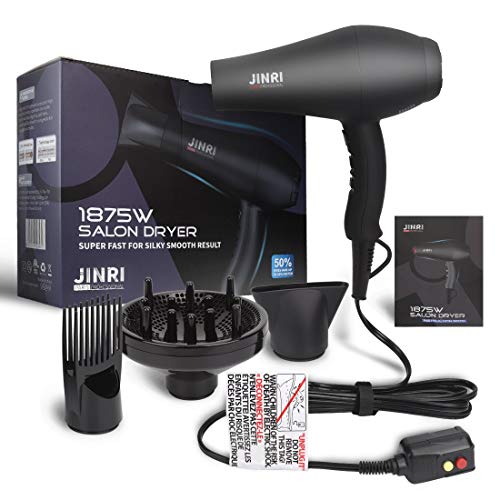 Infrared Hair Dryer, Professional Salon Negative Ionic Blow Dryers for Fast Drying, Pro Ion Quiet Hairdryer with Diffuser & Concentrator & Comb