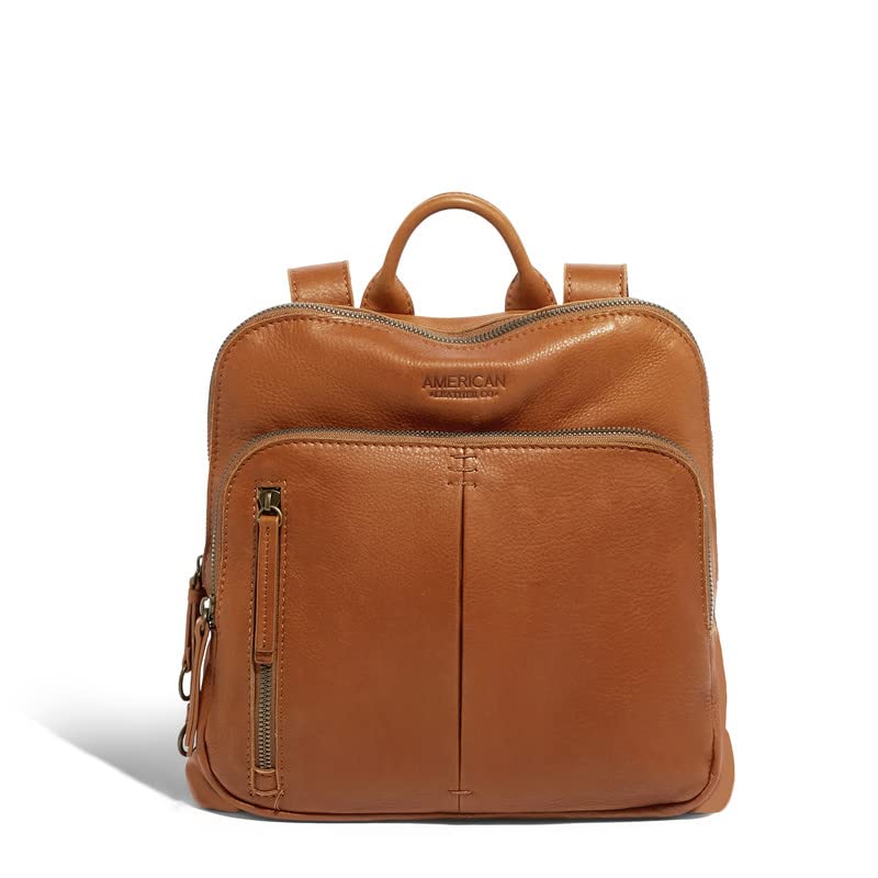 American Leather Co. - Cleveland Midsize Backpack - Highly Functional & Superbly Fashionable - Saddle Smooth