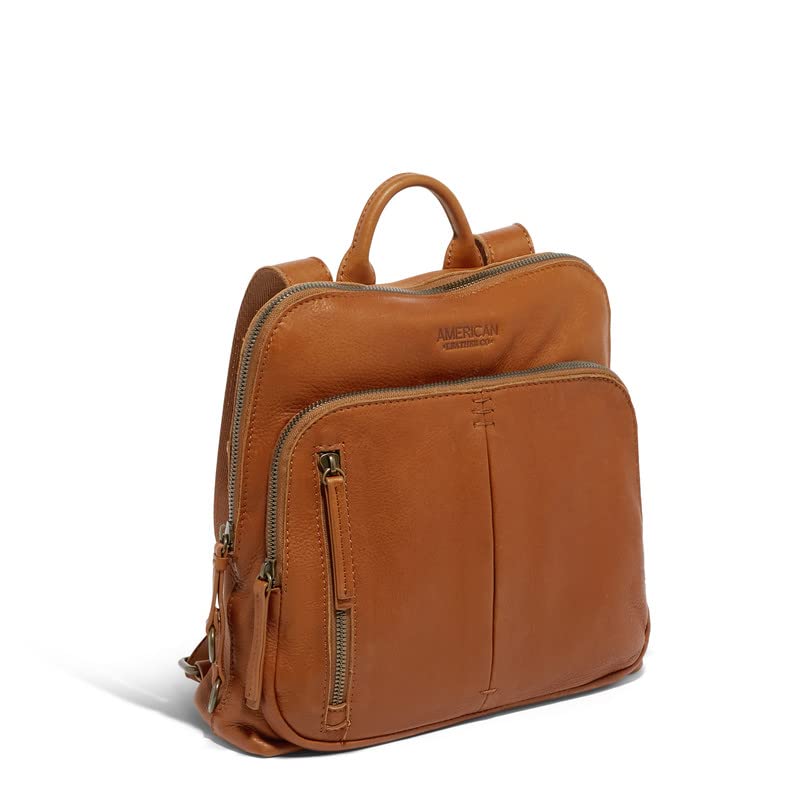 American Leather Co. - Cleveland Midsize Backpack - Highly Functional & Superbly Fashionable - Saddle Smooth