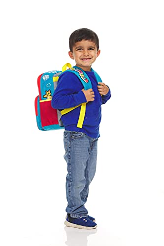 AI ACCESSORY INNOVATIONS Cocomelon JJ's Kids Backpack with ABC Song Sound Chip for Boys and Girls, Pre-school Toddler Travel Bag with Padded Back and Adjustable Straps, Versatile 12"