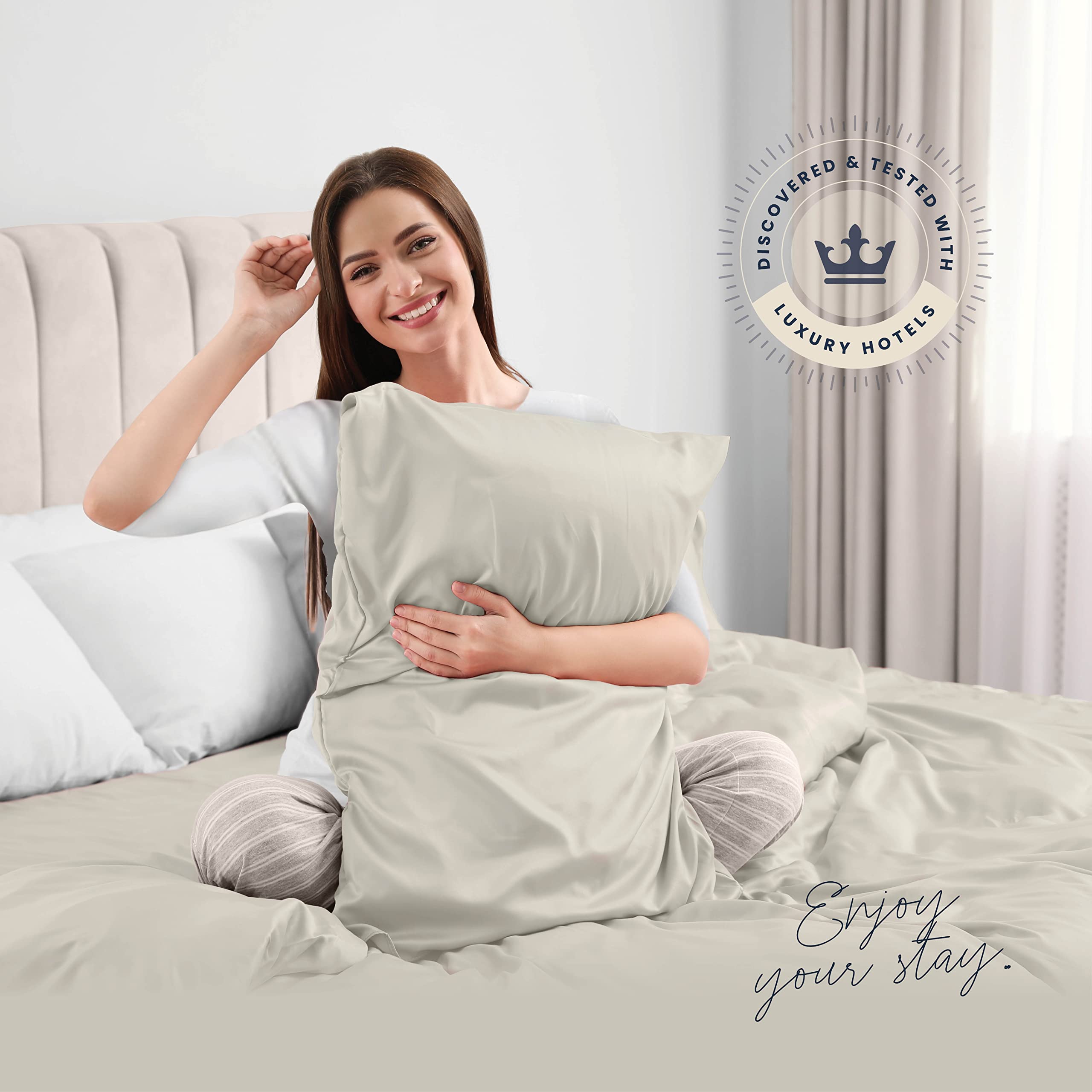 BELADOR Silky Soft Full Sheet Set - 6 Piece Luxury Bed Sheets with Deep Pocket for Full Size Bed, Secure-Fit Elastic, Breathable, Wrinkle Free Oeko-Tex