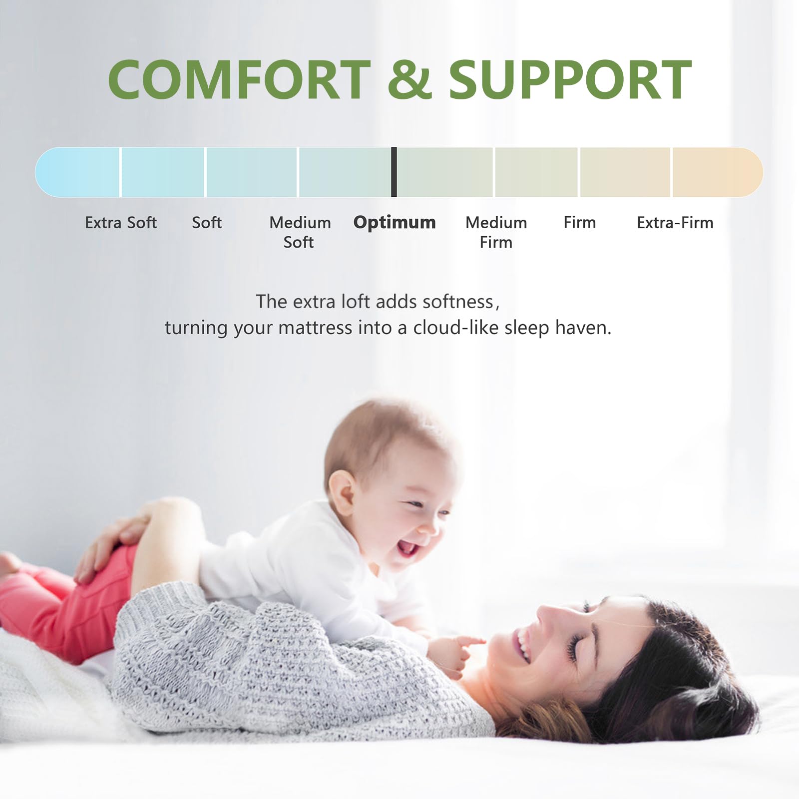 Premium Viscose Made from Bamboo Queen Size Mattress Topper for Back Pain, 1200 GSM Quilted Fitted Extra Thick Mattress Pad,Pillow Top Mattress Cover with Deep Pocket Up to 21 Inches(60 * 80inch)