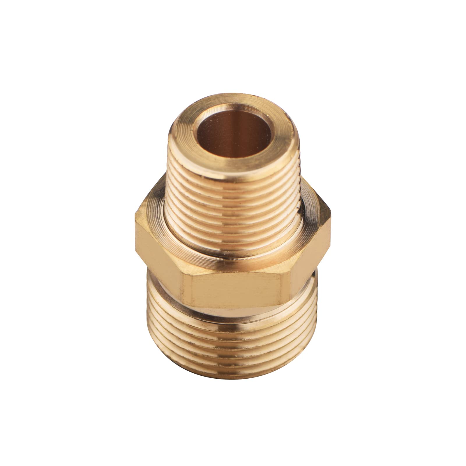 2 Pack M22 to 3/8 Inch NPT Male Pressure Washer Adapter Brass Pipe Thread Fitting 4500 PSI Compatible with Simpson, Generac, Briggs Stratton etc