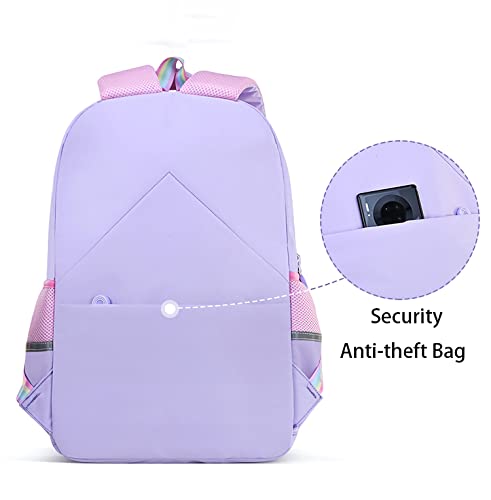 Pink Unicorn Backpack Large Capacity Waterproof Bookbag Multifunction Casual Daypack Laptop Travel Bag For Teens