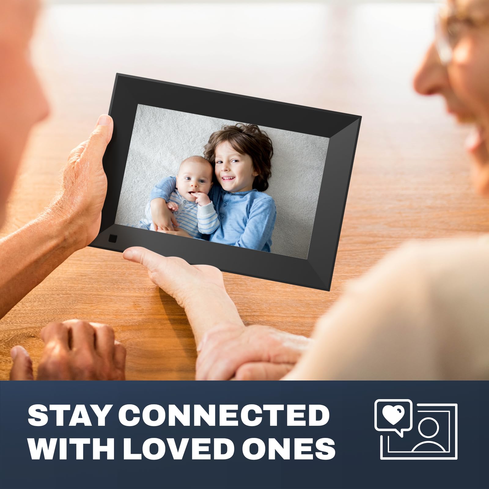 Arktronic Smart WiFi Digital Picture Frame 16GB, Digital Photo Frame with HD IPS Touch Screen, Motion Sensor, Easy to use, Instantly Share Photos/Videos via App or Email, Gift for Grandparents