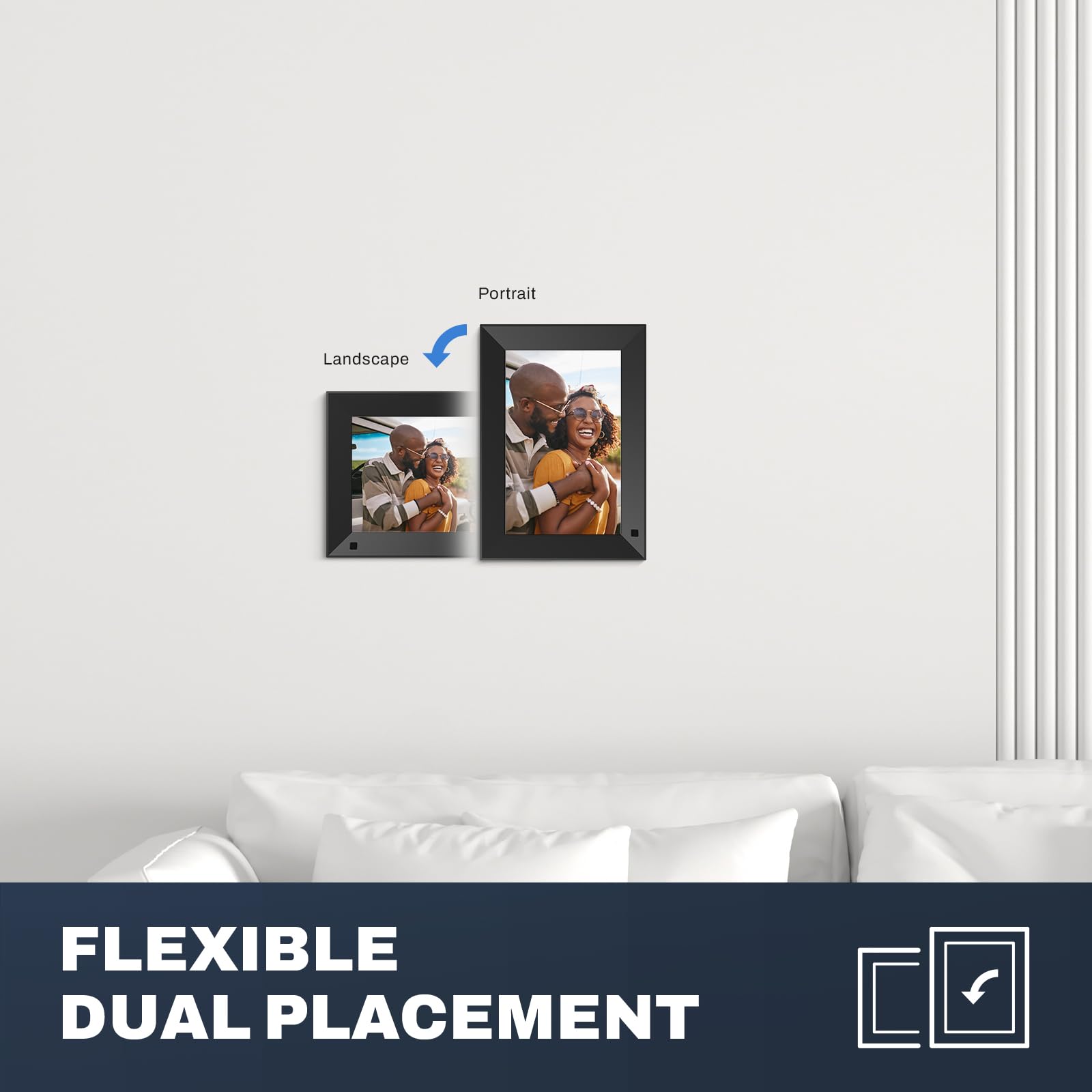Arktronic Smart WiFi Digital Picture Frame 16GB, Digital Photo Frame with HD IPS Touch Screen, Motion Sensor, Easy to use, Instantly Share Photos/Videos via App or Email, Gift for Grandparents