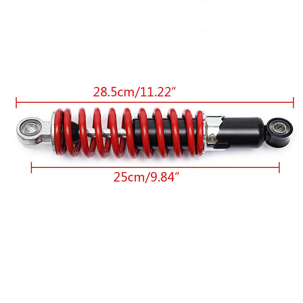 Front Suspension Upper And Lower Swing Arm teering Knuckle Spindle Assembly Kit with Suspension Shock for DIY ATV Quad Bike Buggy Go Kart (220mm)
