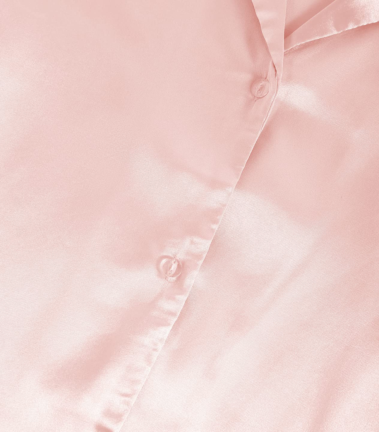 LYANER Women's Sleepwear Satin Silky Short Sleeve Top with Shorts Pajama Set Dusty Pink Medium