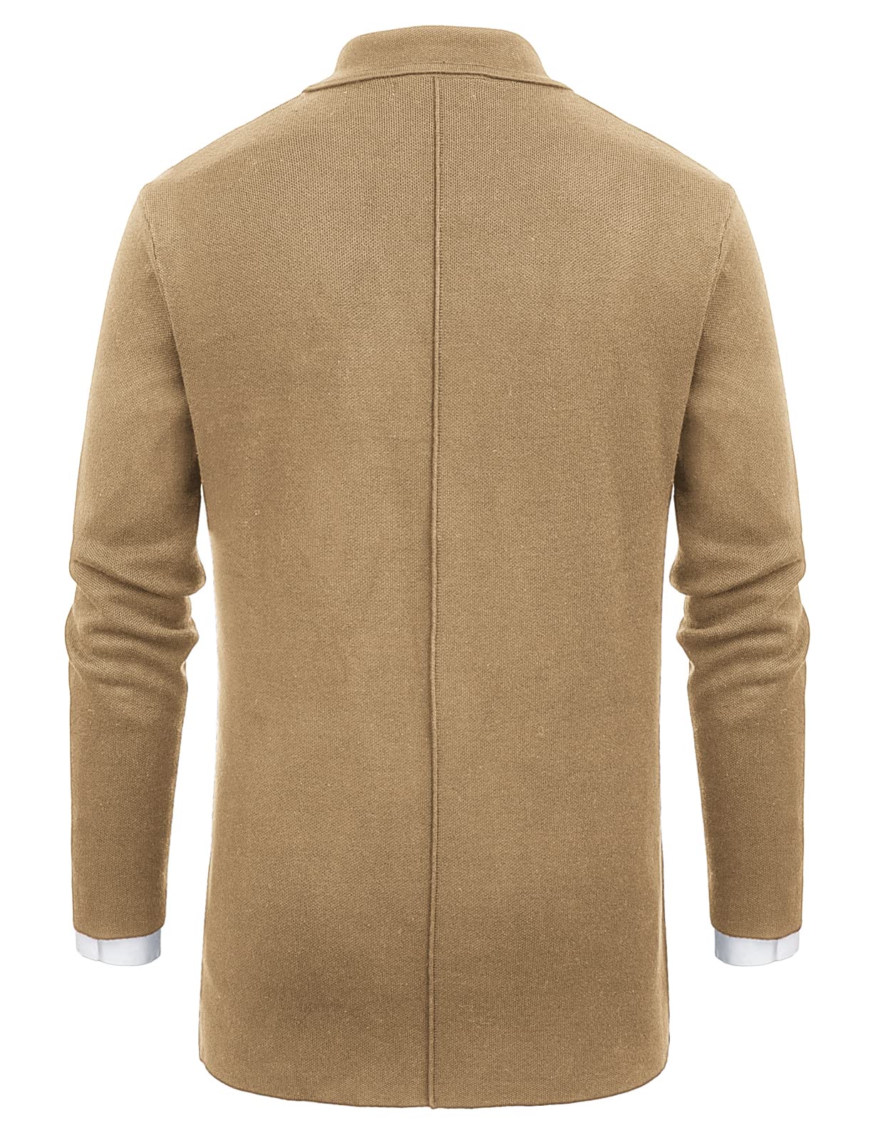 Men Cardigan Sweaters Jacket Stylish Regular Fit Notch Lapel Knit Blazer Sport Coat Business Work Blazer Camel XL
