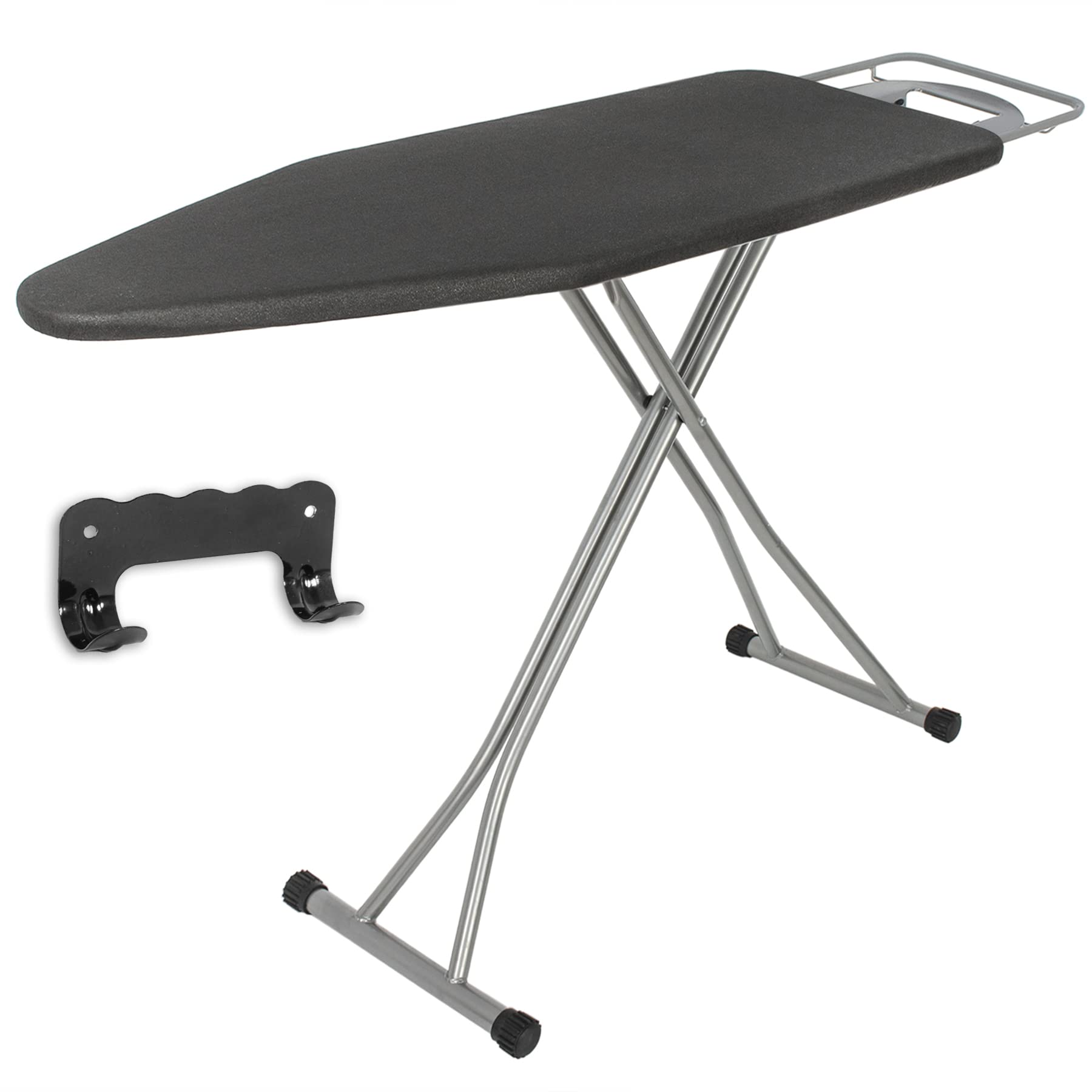 AKOZLIN 48" x 18" Extra Wide Ironing Board with Height Adjustable up to 36",Solid Steam Iron Rest,T-Leg Extreme Stability Foldable Ironing Board for Home Laundry Room Dorm Grey