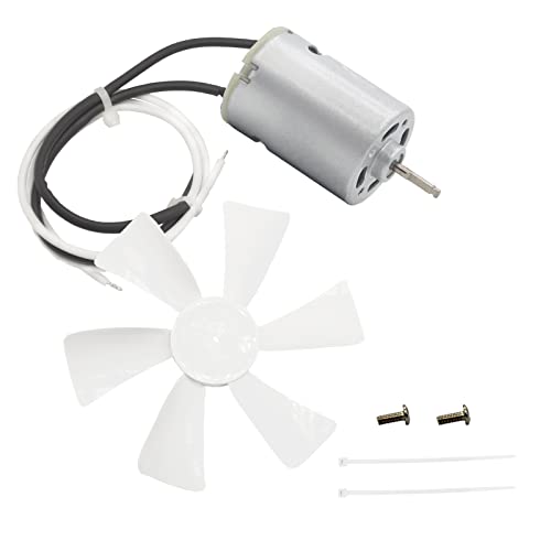 JMELEHW 6 inch RV Vent Fan Blade with 12V D-Shaft Vent Motor, RV Exhaust Fan Compatible with Heng's, Elixir, Ventline, Jensen RV