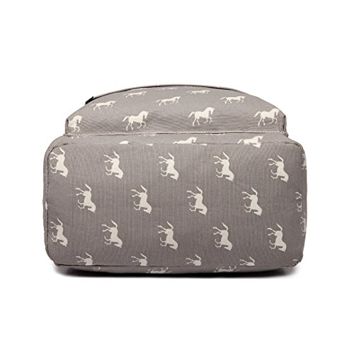 MISS LULU Backpack Horse Print Canvas Backpack Casual Daypack for Girls Boys Teenager