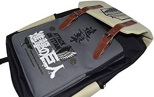 HAMIQI Attack on Titan Investigative Corps Backpack Schoolbag (Blue & White)
