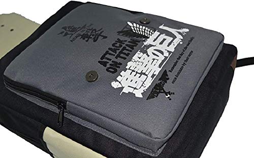 HAMIQI Attack on Titan Investigative Corps Backpack Schoolbag (Blue & White)