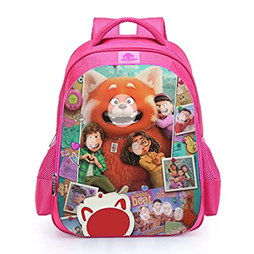 Eybunll Tur Red Backpack Meilin Cartoon Lightweight Travel Bag Bookbag for Boy Girls
