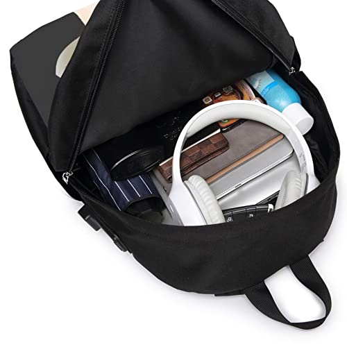 Girls und Panzer 17 Inch Laptop Backpack Unisex Travel Backpack with USB Charging Port Bookbag Daypack