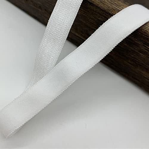 0.4/0.6/0.8/1 Inch Lace Ribbon for Crafts White Lace Trim for Sewing Elastic Ribbon Fold Over Spandex Elastic Band for Sewing Lace Trim Waist Band Garment Accessory
