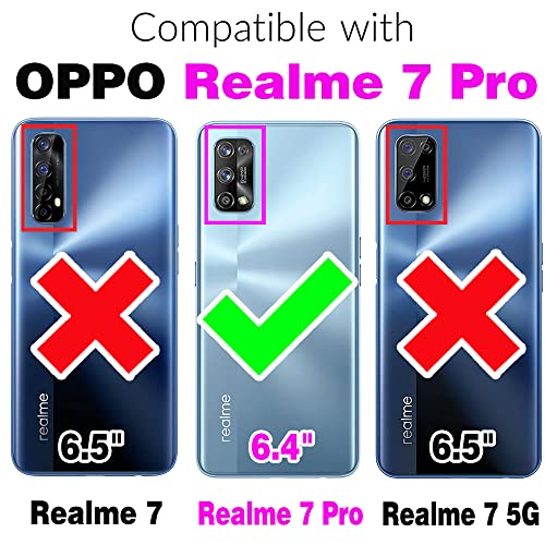 Asuwish Phone Case for Oppo Realme 7 Pro with Tempered Glass Screen Protector Cover and Cell Accessories Stand Kickstand Ring Holder Soft TPU Silicone Rubber Protective Realme7 7Pro Women Men Black
