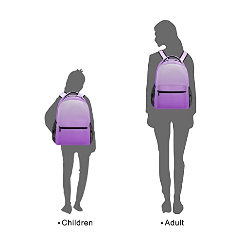 Gradient Purple Backpack for Boy Girl Bookbag School Bag Daypacks for Women Gradient Purple