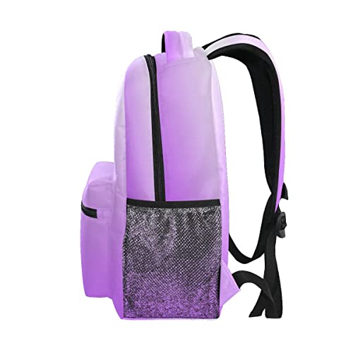 Gradient Purple Backpack for Boy Girl Bookbag School Bag Daypacks for Women Gradient Purple