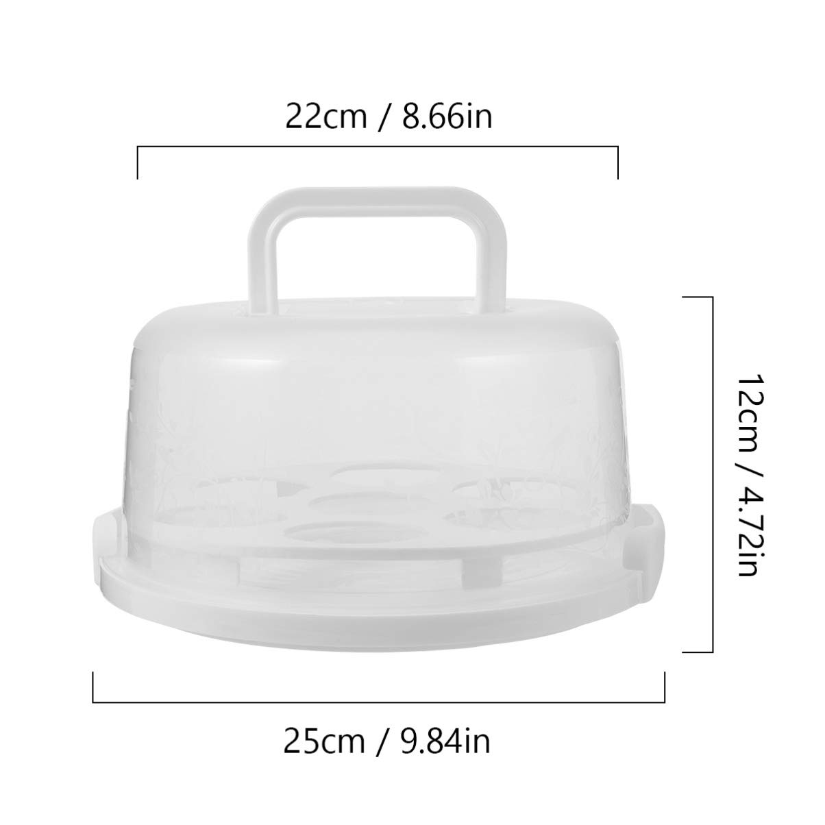 Kichvoe Portable Cheesecake Carrier Portable Cake Keeper transparent cake box plastic cake box Cake Storage Container Cake Containers Carriers Plastic Cake Containers