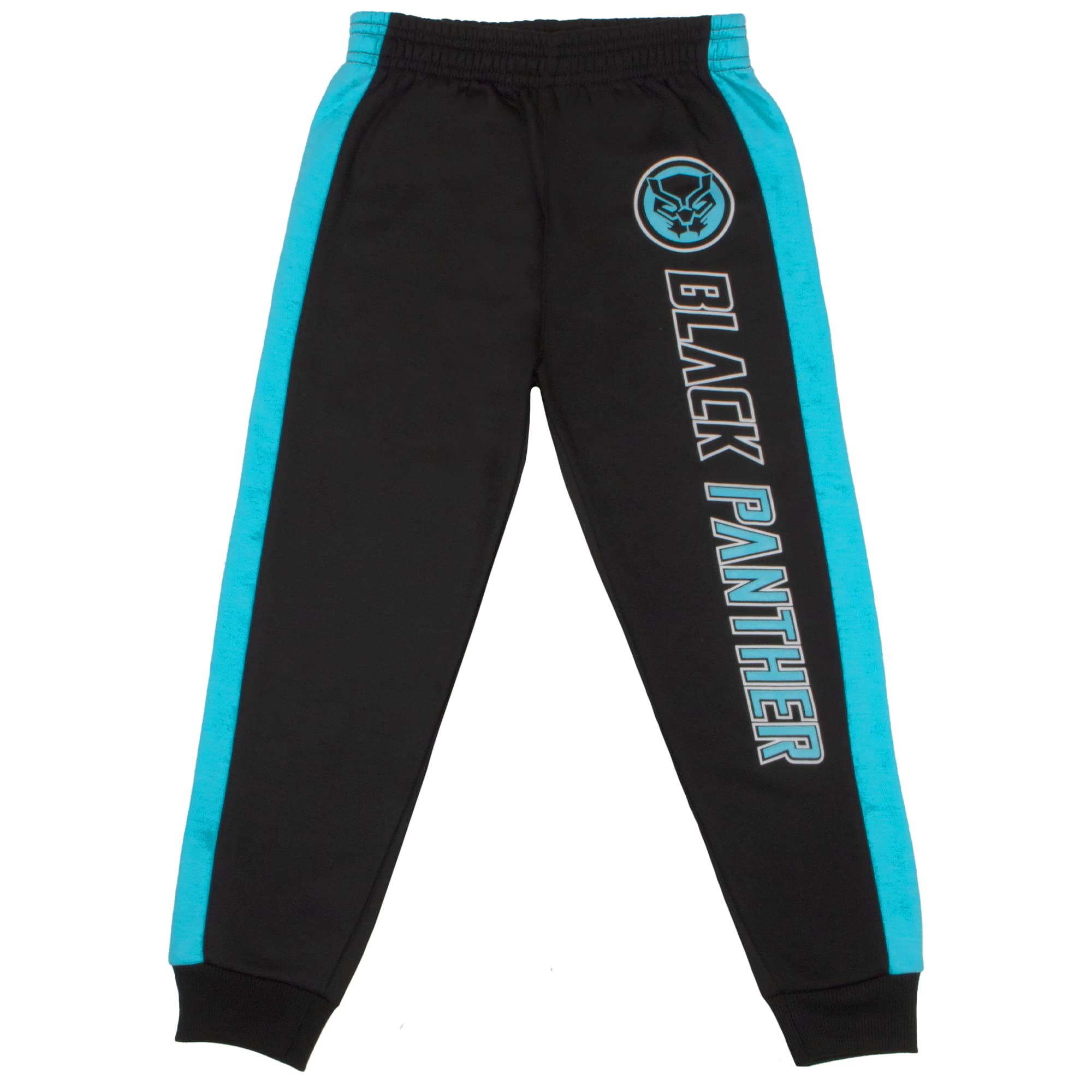 Marvel Avengers and Spider-Man Boys 2-Piece Fleece Sets, Fleece Hoodie and Pants Bundle Set for Boys (Black Panther, 5/6)