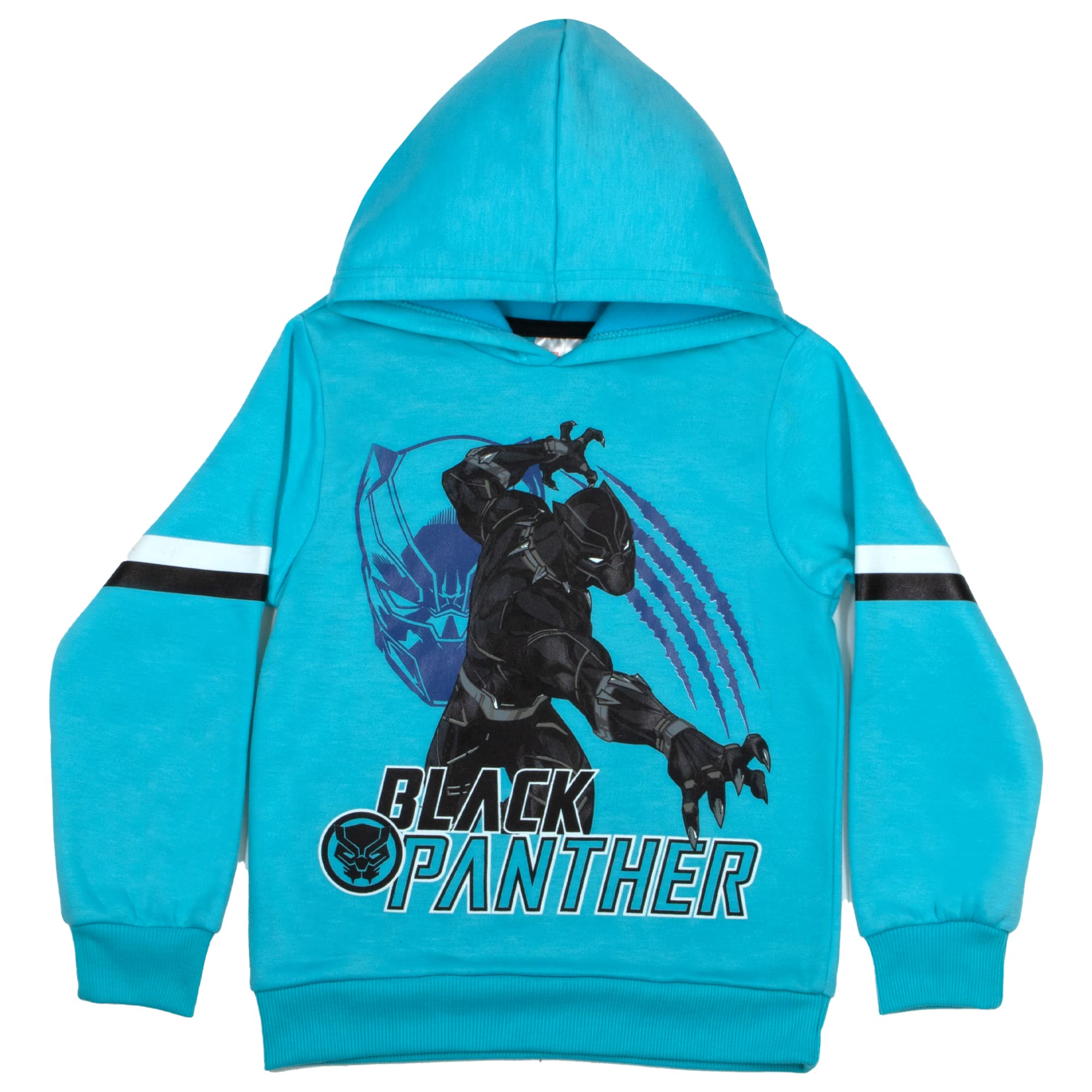 Marvel Avengers and Spider-Man Boys 2-Piece Fleece Sets, Fleece Hoodie and Pants Bundle Set for Boys (Black Panther, 8)