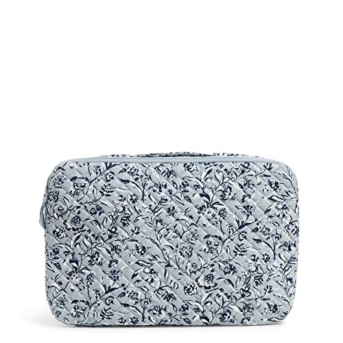 Vera Bradley Women's Cotton Laptop Organizer, Perennials Gray - Recycled Cotton, One Size
