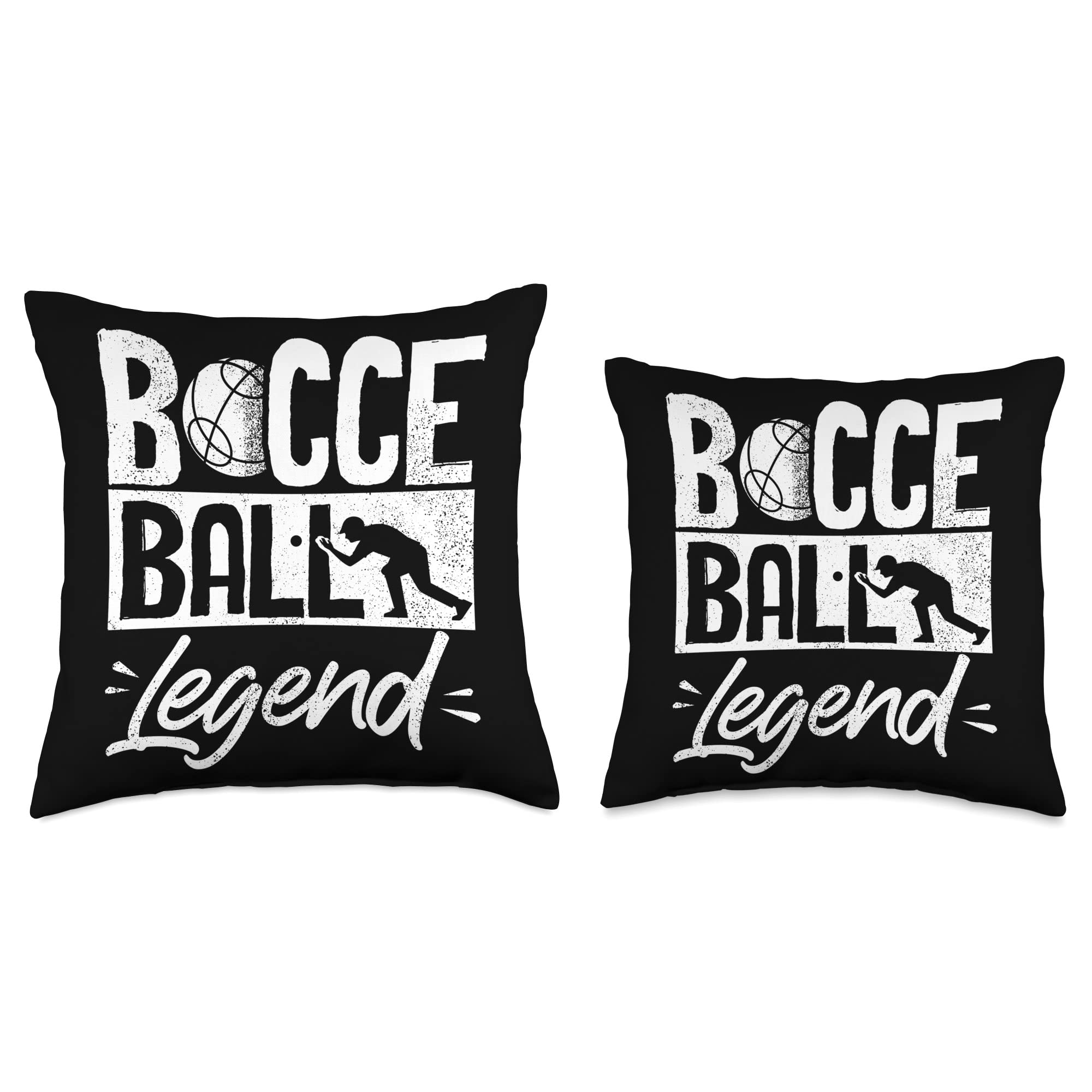 Boules - Lawn Bowls Bocce Ball Sports Designs Player Boules Bocce Ball Legend Funny Throw Pillow, 16x16, Multicolor