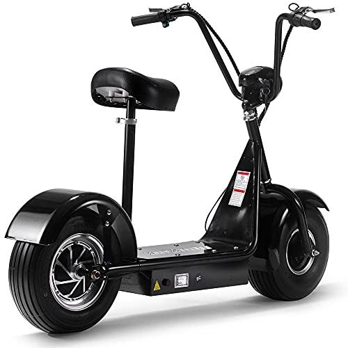 MotoTec Fatboy Electric Scooter 48v 800w -Fat Tire & Big Wheel-Scooter with Seat-Top Speed ββ22MPH-Max Range 15 Miles