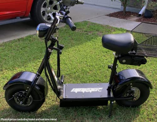 MotoTec Fatboy Electric Scooter 48v 800w -Fat Tire & Big Wheel-Scooter with Seat-Top Speed ββ22MPH-Max Range 15 Miles