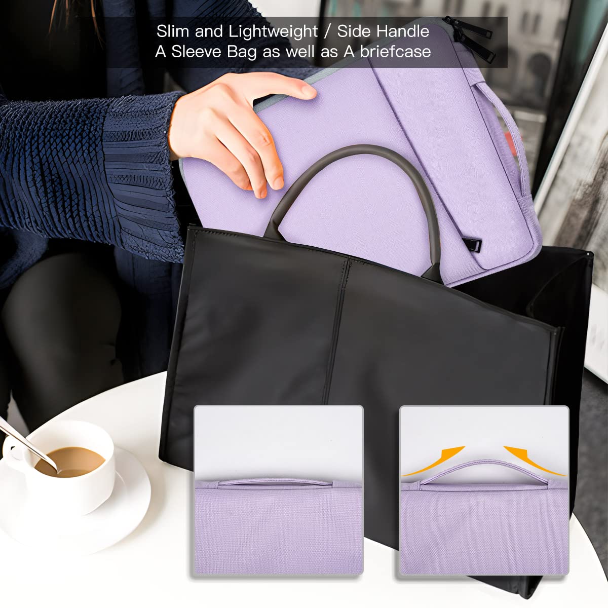 Laptop Sleeve 14 Inch Laptop Case Computer Bag for 15 inch New MacBook Air M4 A3241 M3 A3114 M2 A2941 2025-2023, Purple