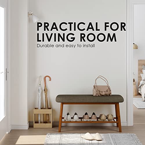 Bamworld Entryway Bench with Storage Bamboo Shoe Bench with Cushion Seat Rustic Storage Benches for Bedroom Living Room Indoor(Brown)