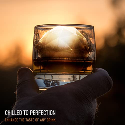 Sorbus Ice Ball Mold Maker - Round Ice Cube Tray with 3D Geometric Design - Sphere Shape Iceball Shaper for Freezer - Great for Whiskey, Bourbon, Cocktails, & Drinks (2 Pack)
