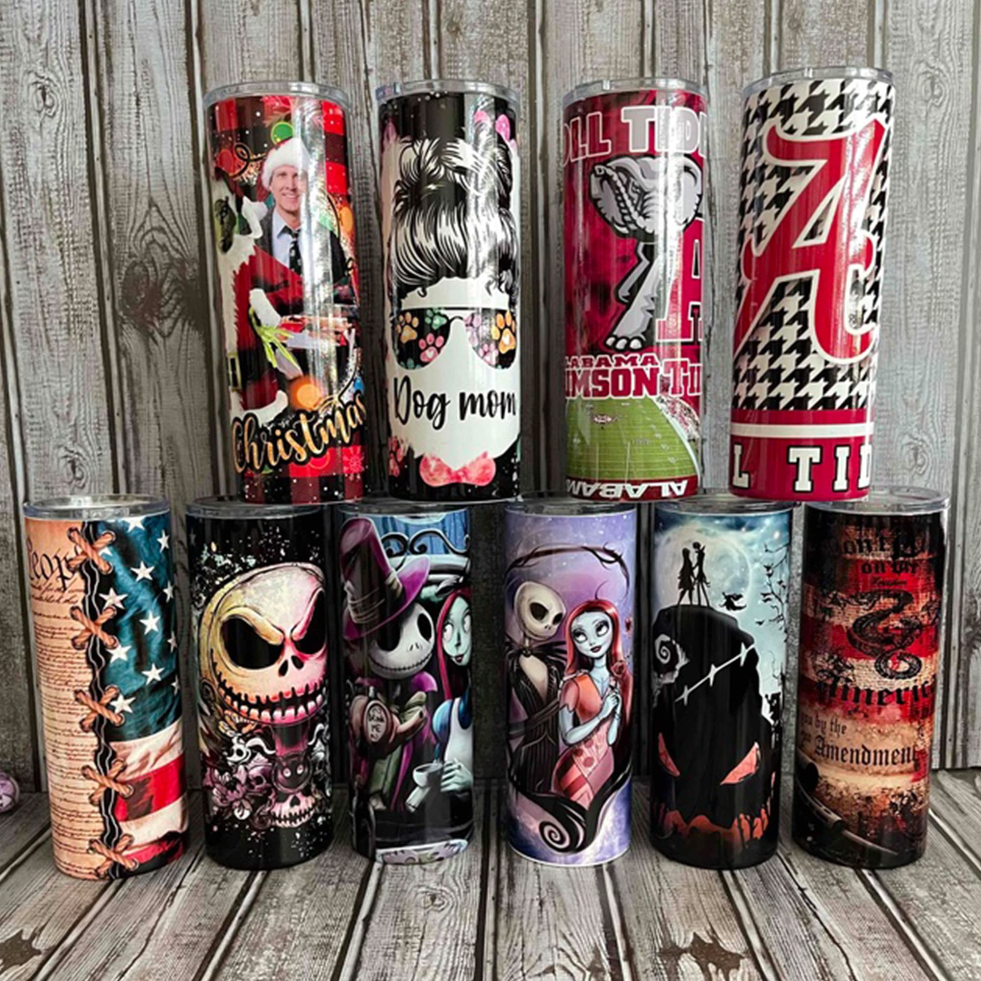 AGH Sublimation Tumblers Set of 25 Pack-20OZ Sublimation Blanks Straight Cup,Double Wall Vacuum Insulated Sublimation Tumblers with Straw,Polymer Coating for Heat Transfer