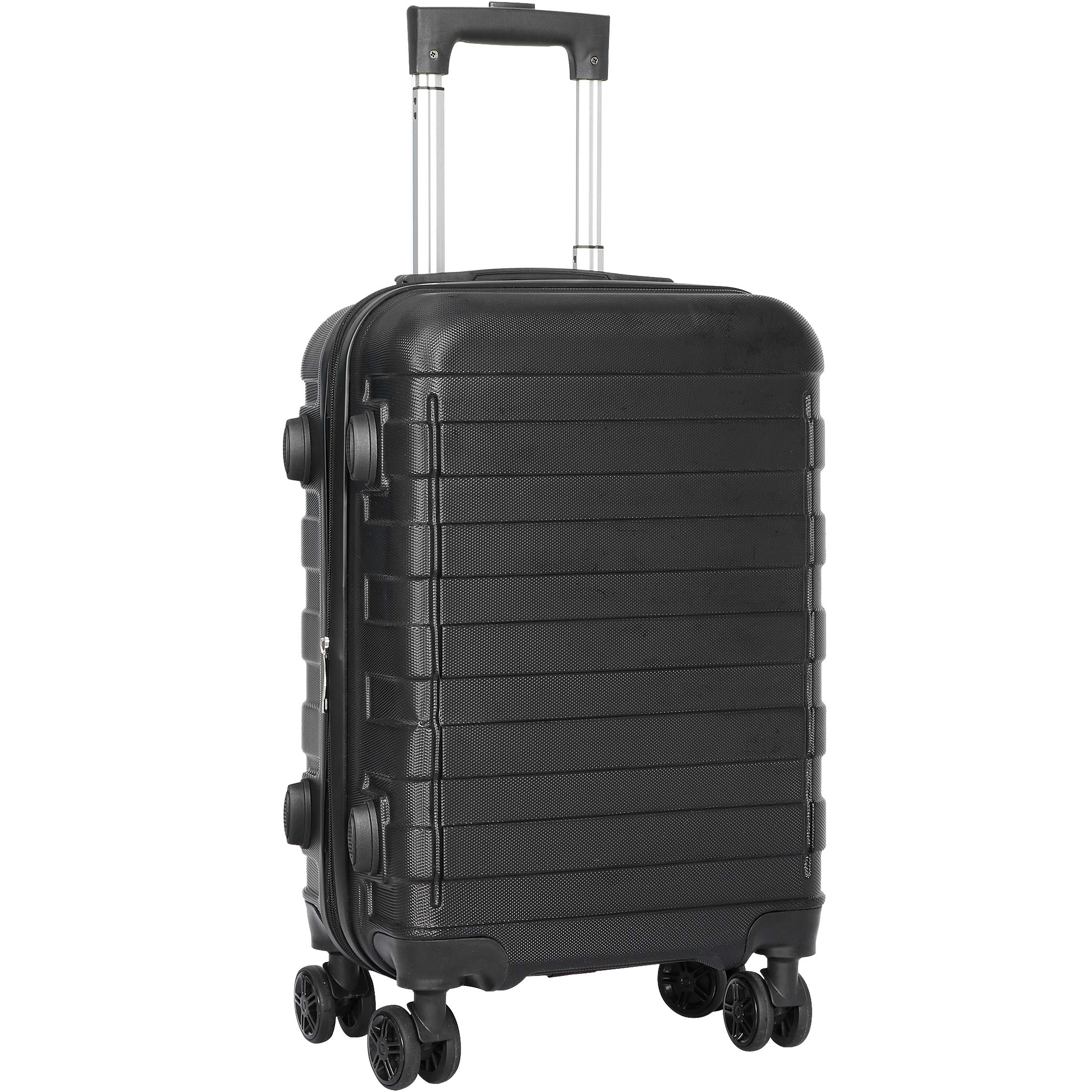 ZenStyle Hardside Expandable Luggage with Spinner Wheels, 21 Inch Carry On Luggage Airline Approved, Lightweight Travel Suitcase with Height Adjustable Handle (Black)